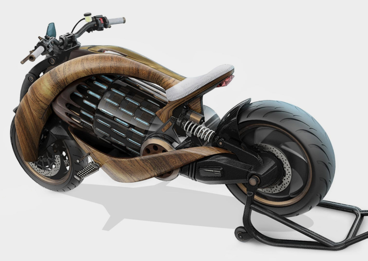 EV-1 Electric Cruiser Motorcycle by Newron Motors | tractionlife.com