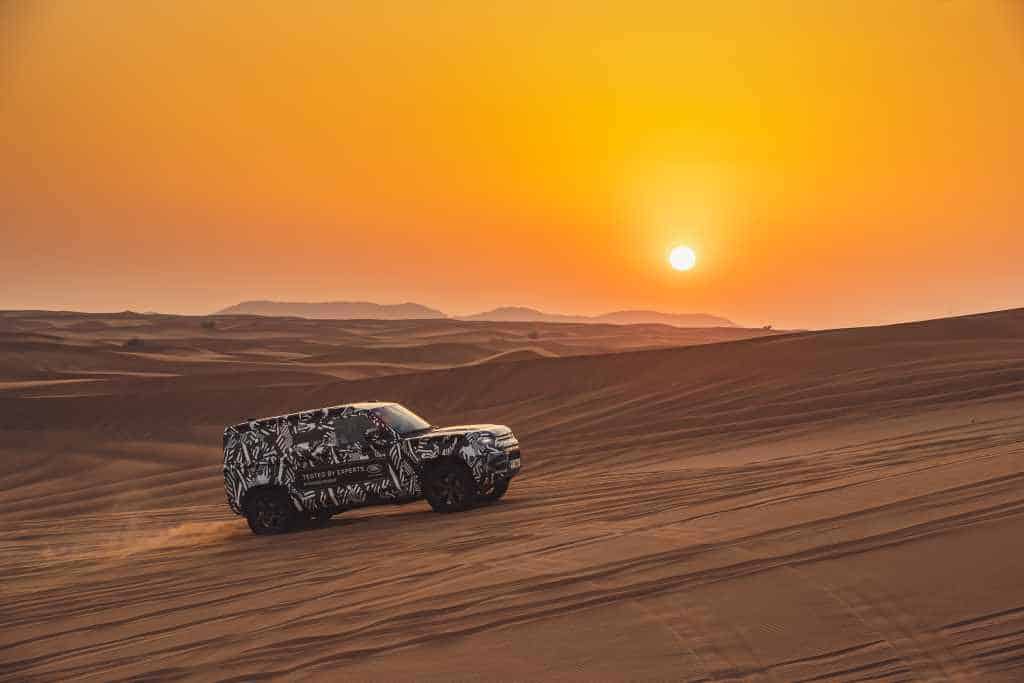 The Red Cross Gets a Taste of the Defender Prototype in Dubai